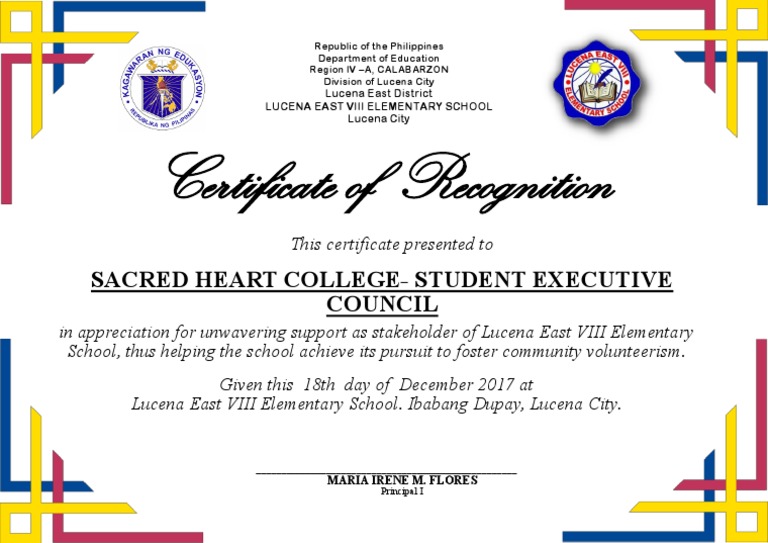 Certificate Inset Recognition1 | PDF