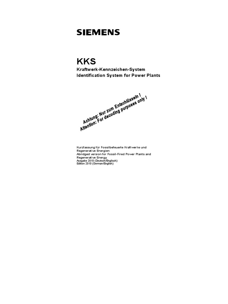 KKS Kody EN DE PDF | PDF | Hvac | Steam