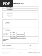 Employee Safety Violation Form | PDF