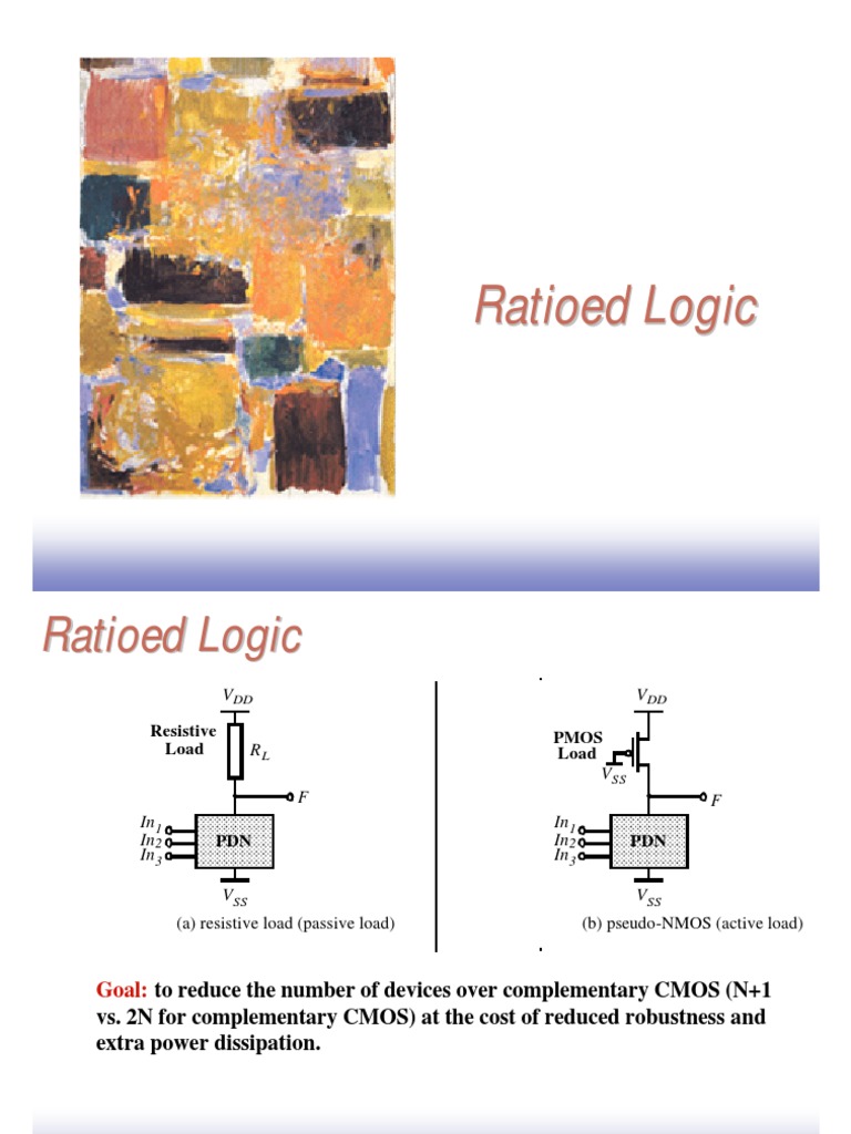 Ratioed Logic | PDF | Cmos | Electronic Design