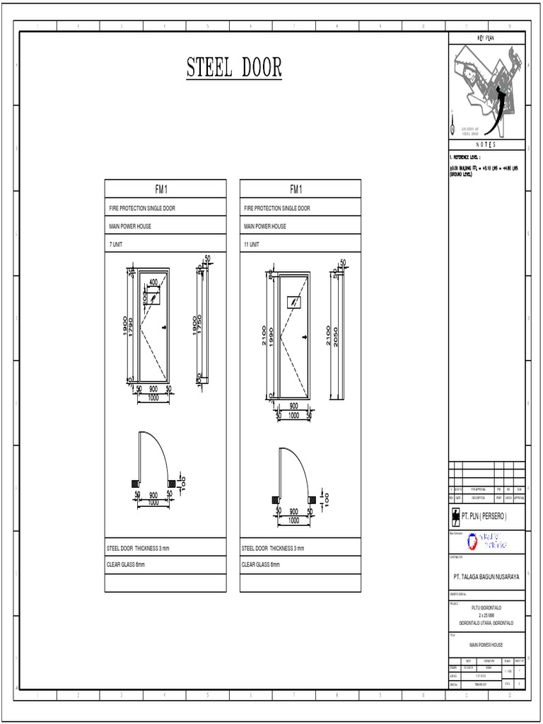 Steel Door DWG Sample | PDF