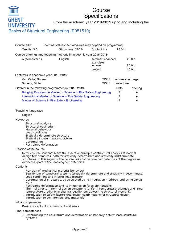 Basics of Structural Engineering (E051510) | PDF | Structural Analysis ...
