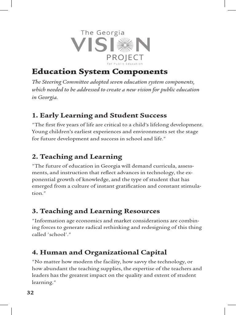 Education System Components | PDF