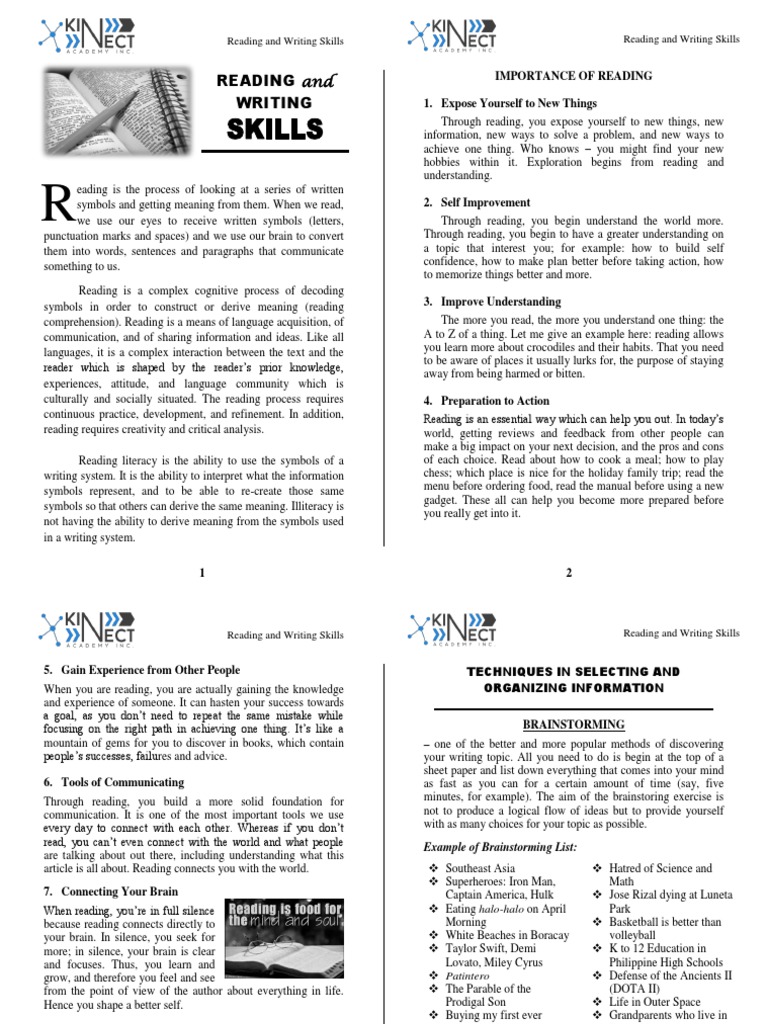 Reading and Writing Skills Module | PDF | Intertextuality | Reading ...