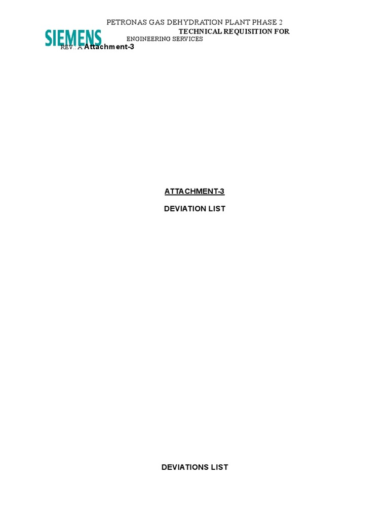 Attachment 3 Technical Deviation Form GFDP-COM-51-PP-SP-99-0006 ...