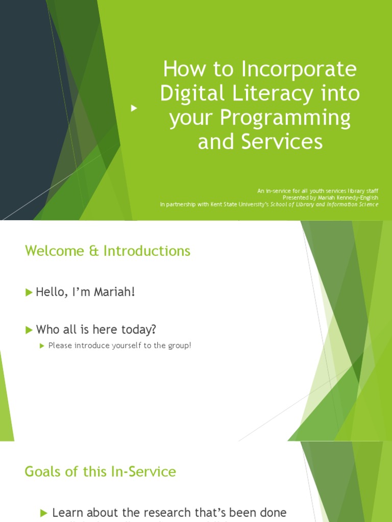 Digital Literacy In-Service | PDF | Libraries | Literacy
