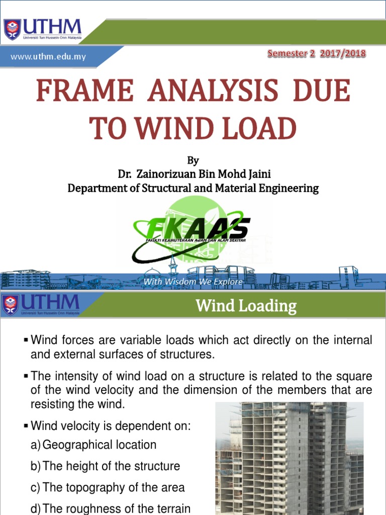 Chapter 2.1.2018 - Frame - Wind Load PDF | PDF | Wound | Beam (Structure)