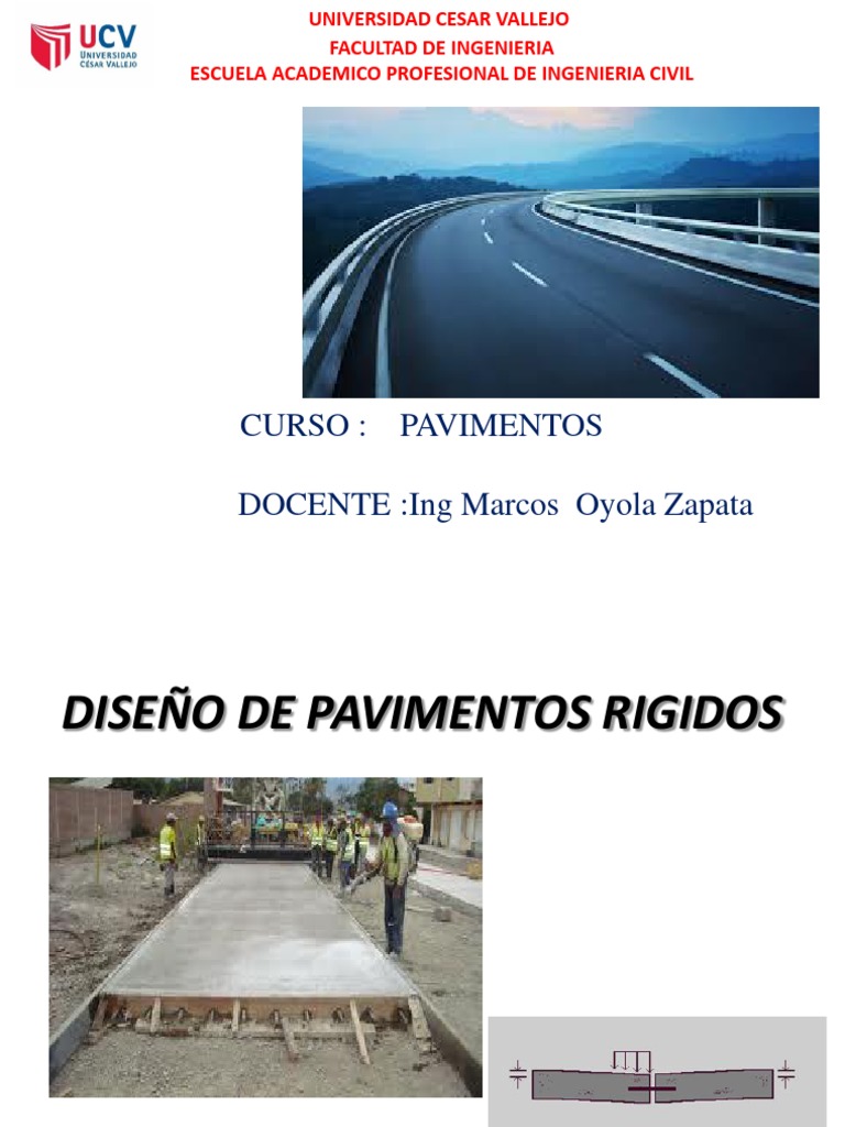 Diseño de Pavimento Rigido | Hormigón | Diseño