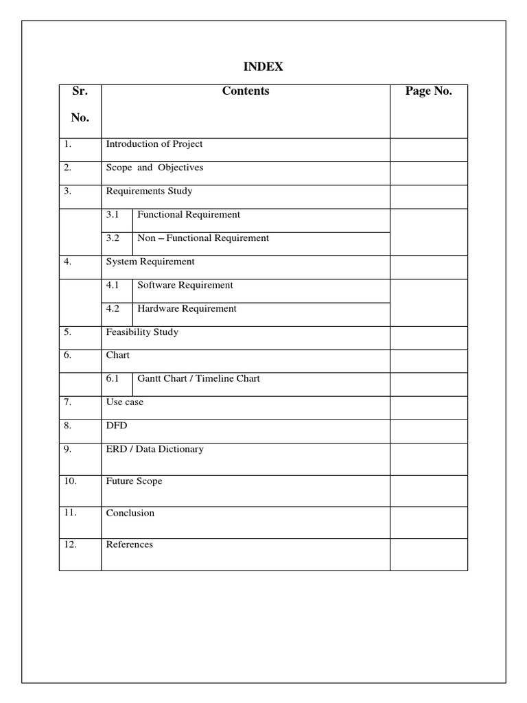 Index Sr. No. Page No | PDF | Databases | Software