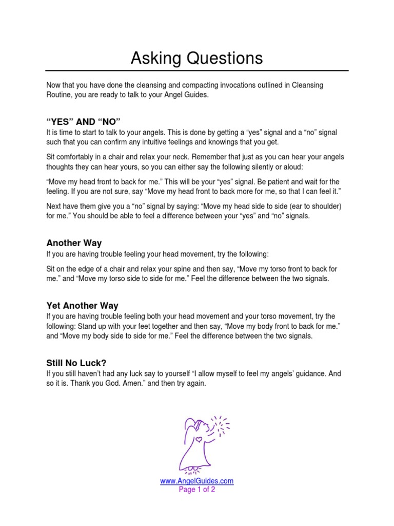 Asking Questions PDF | PDF | Angel