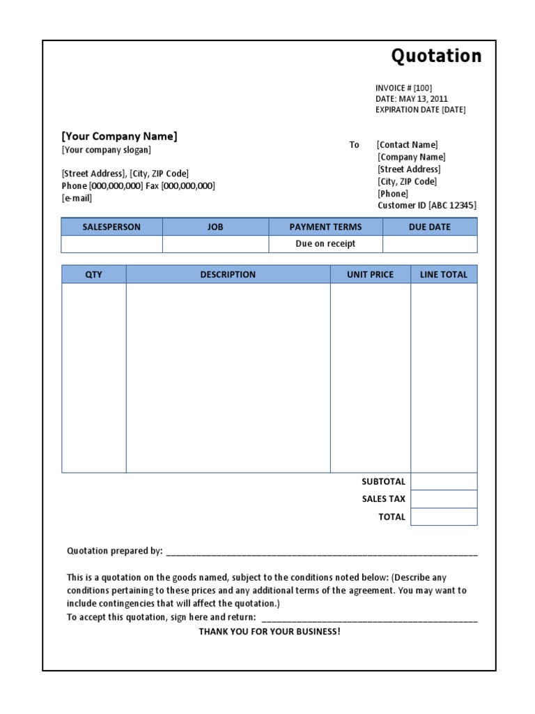 Quotation | PDF | Receipt | Payments