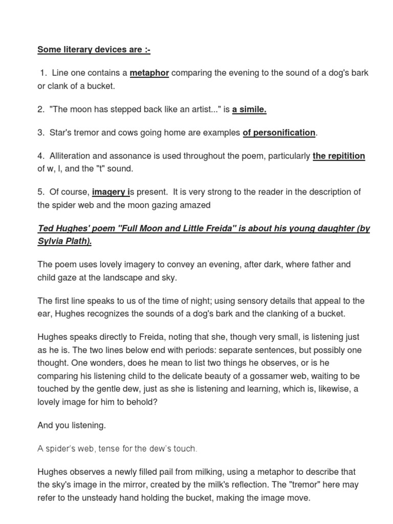 Moon and Little Frieda's Wonder | PDF | Poetry