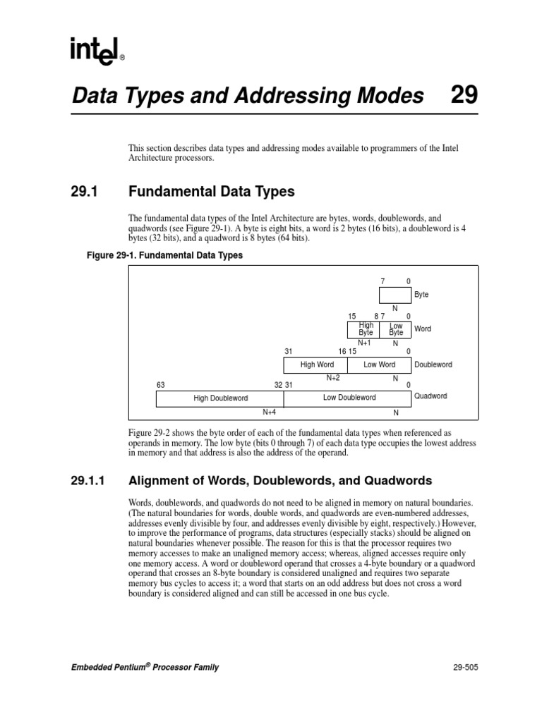 Intel Data Type | PDF | Binary Coded Decimal | Integer (Computer Science)