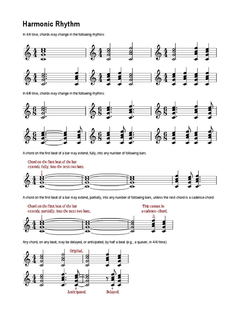 1) Harmonic Rhythm | PDF