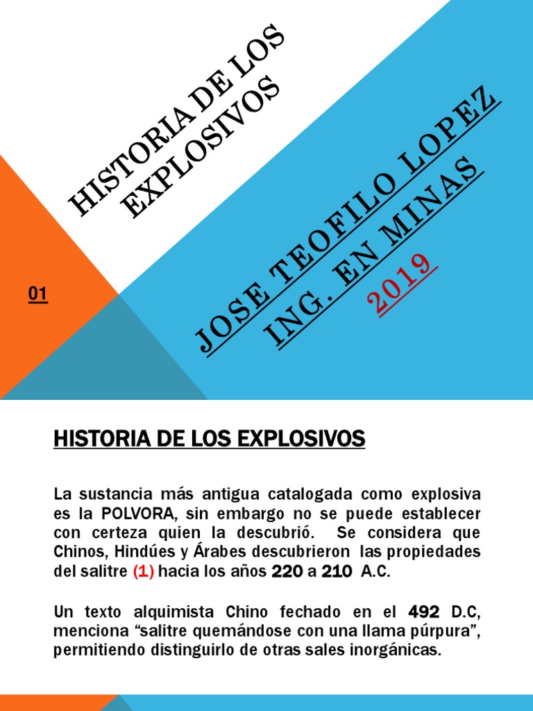 Historia de Los Explosivos Teofilo | PDF | Pólvora | Química