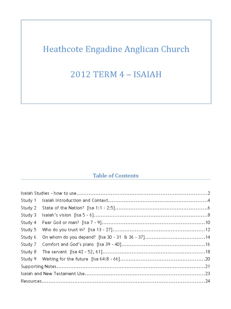 Isaiah Studies 2012 1v0 | PDF | Isaiah | Bible Content