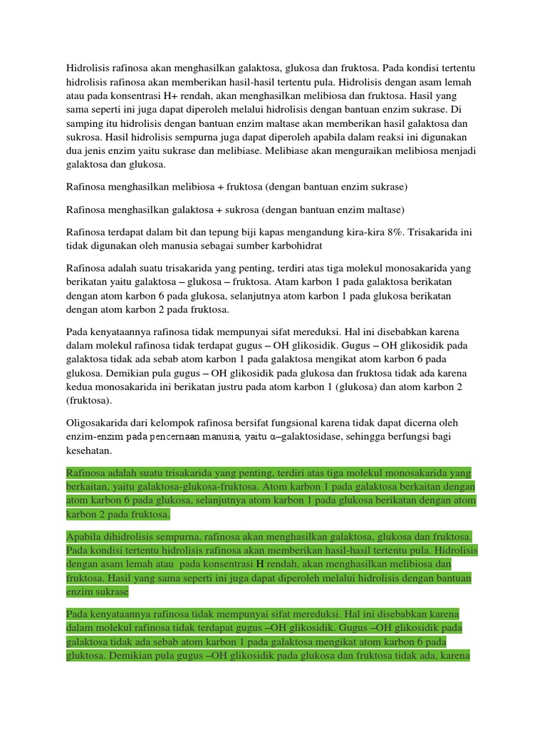 Rafinosa N Stakiosa | PDF