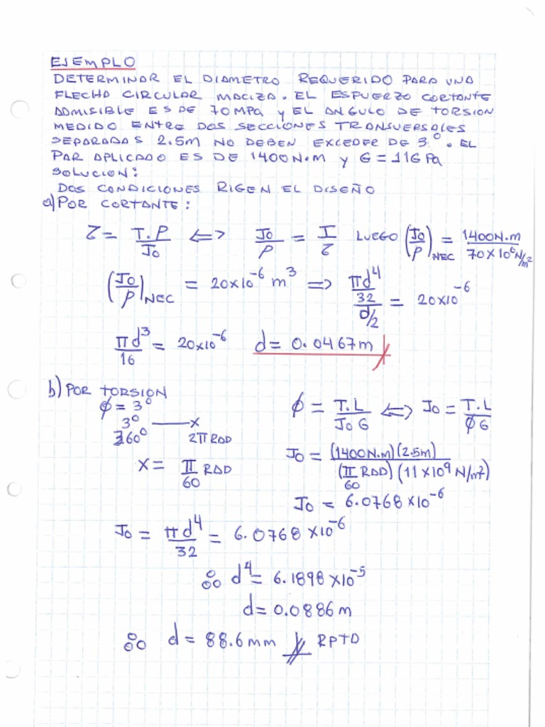 Problemas Resueltos Resis (Torsión-Remaches) PDF | PDF