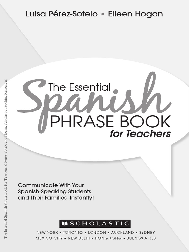 Essential Spanish Phrase Book For Teachers PDF | PDF | Spanish Language ...