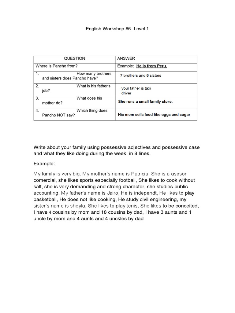 English Workshop | PDF