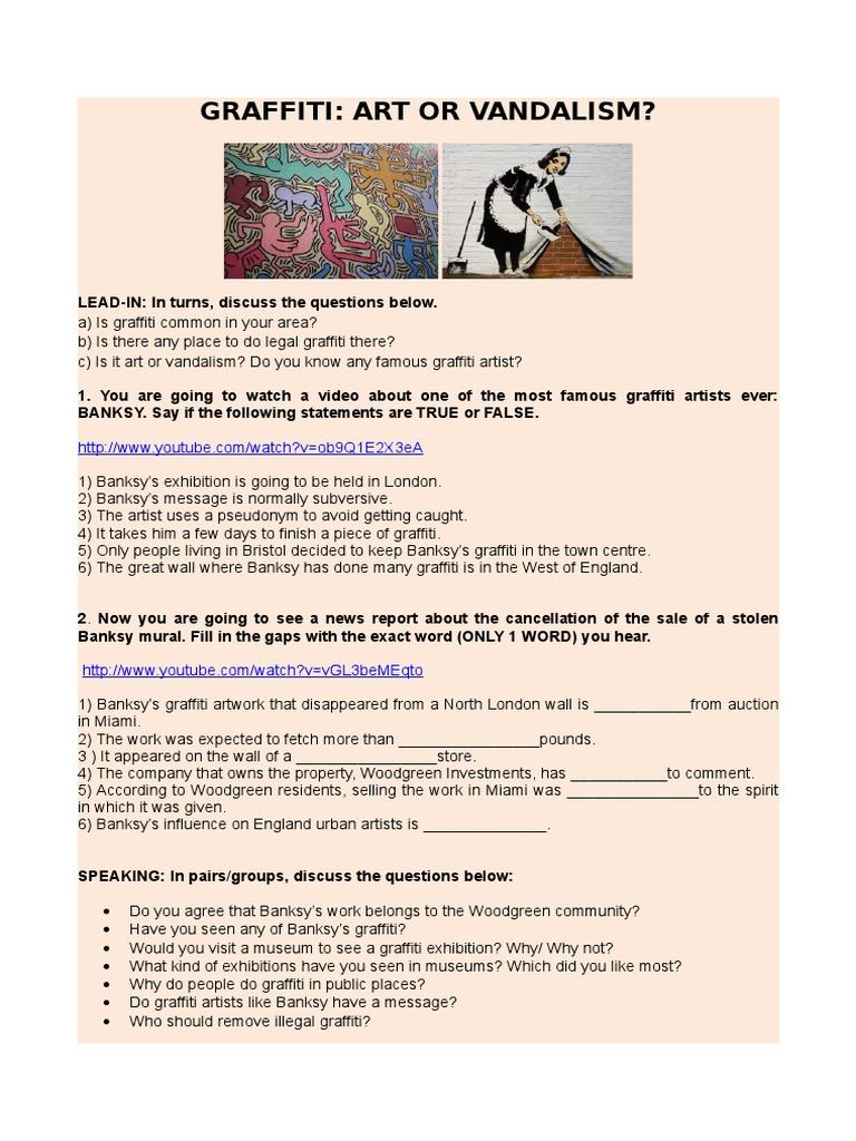 Lesson Plan About Grafitti | PDF | Graffiti | Paintings