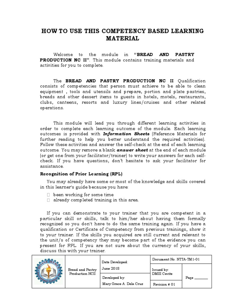 How to Use Competency Based Learning Material | PDF | Teaching ...