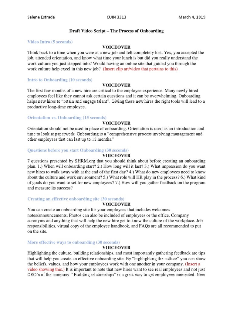 Draft Video Script | PDF | Cognition | Cognitive Science