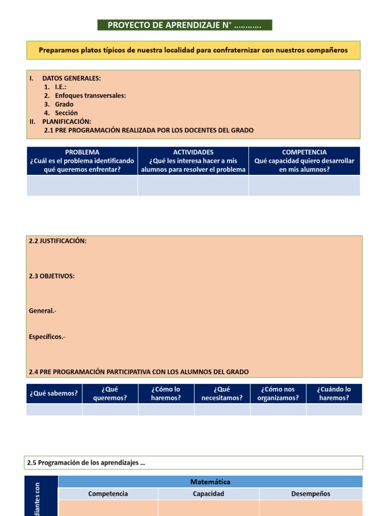 PPT Proyecto de Aprendizaje | PDF | Evaluación | Maestros