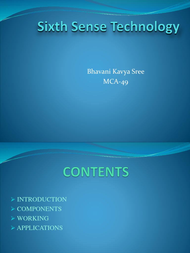 Sixth Sense TechnologY | PDF | Media Technology | Digital Technology
