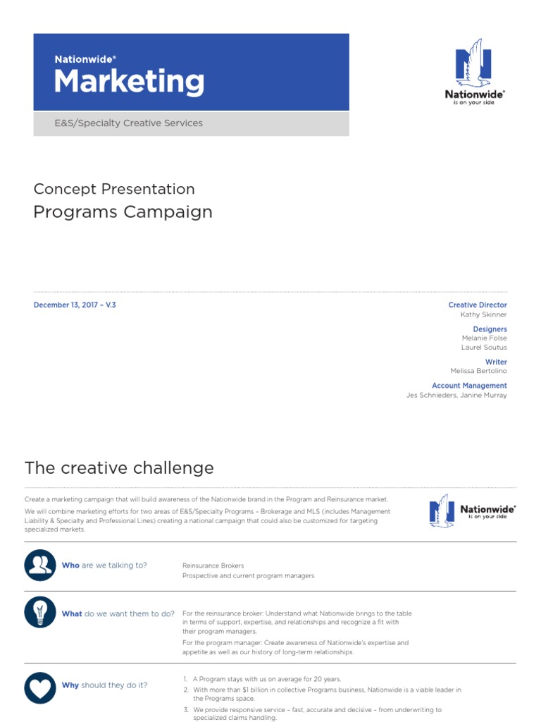 Nationwide Marketing Campaign Concepts | PDF | Business Economics ...