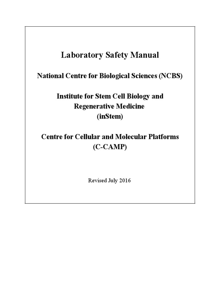Laboratory Safety Manual | PDF | Laboratories | Chemistry