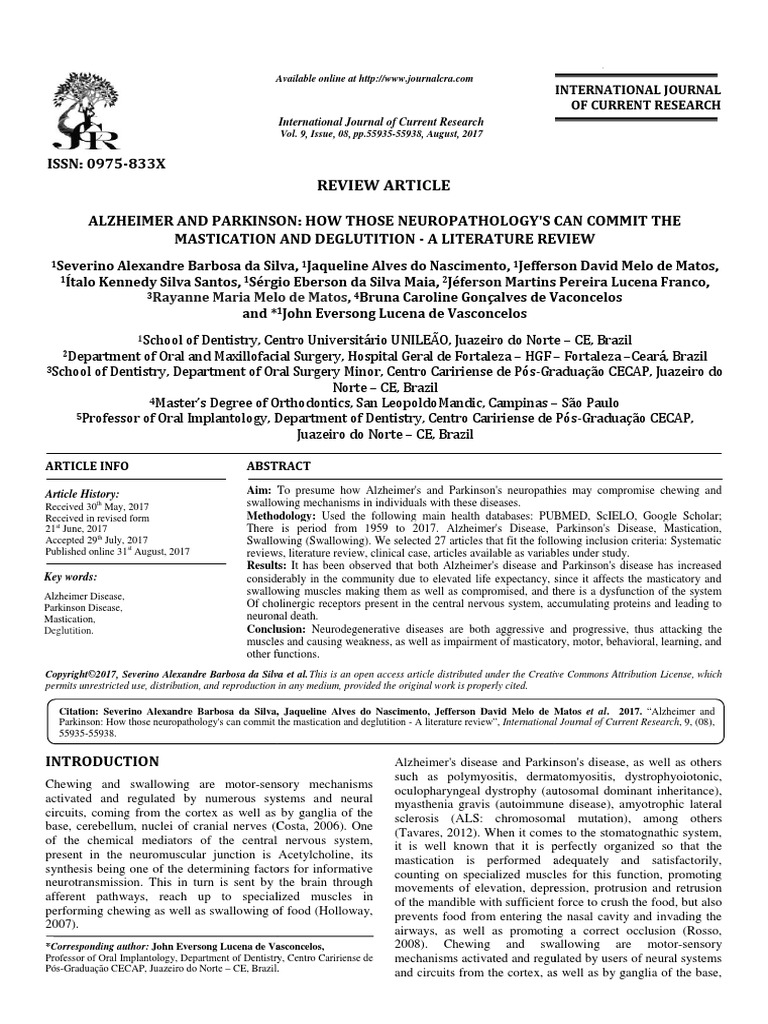 6 - Alzheimer and Parkinson: How Those Neuropathology's Can Commit The ...