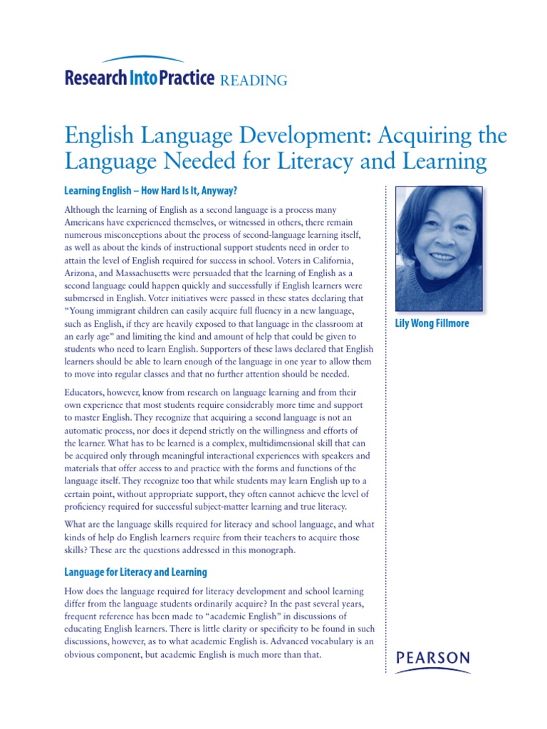 English Language Development | PDF | Second Language | Reading (Process)