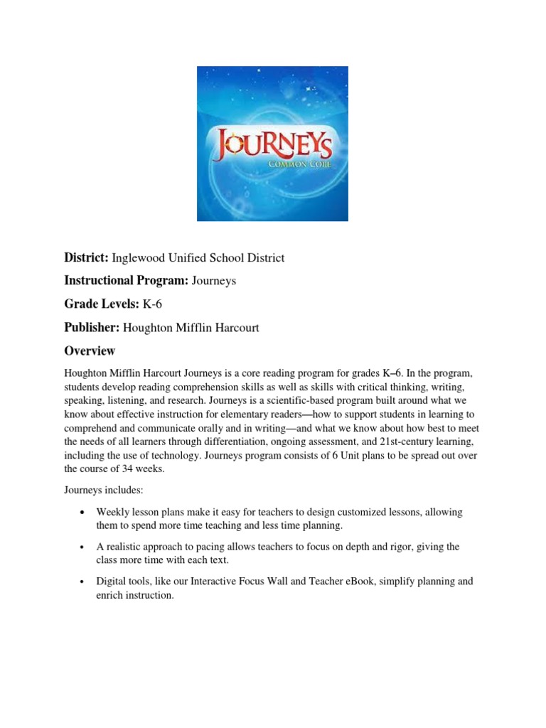 District: Inglewood Unified School District Instructional Program ...