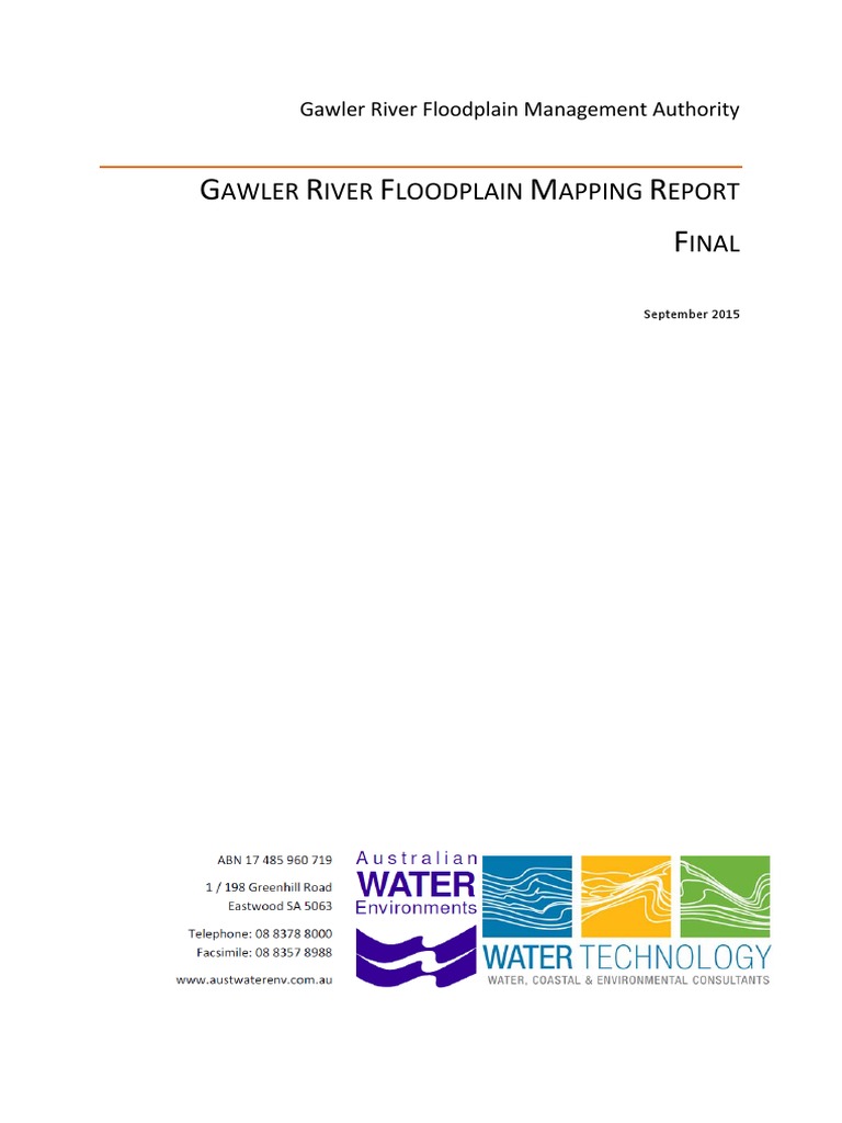 Gawler River Floodplain Mapping Report Final PDF | PDF | Flood | River