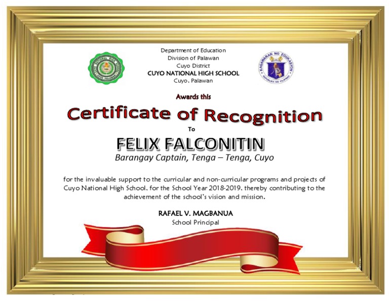 Certificate of Appreciation for Support | PDF