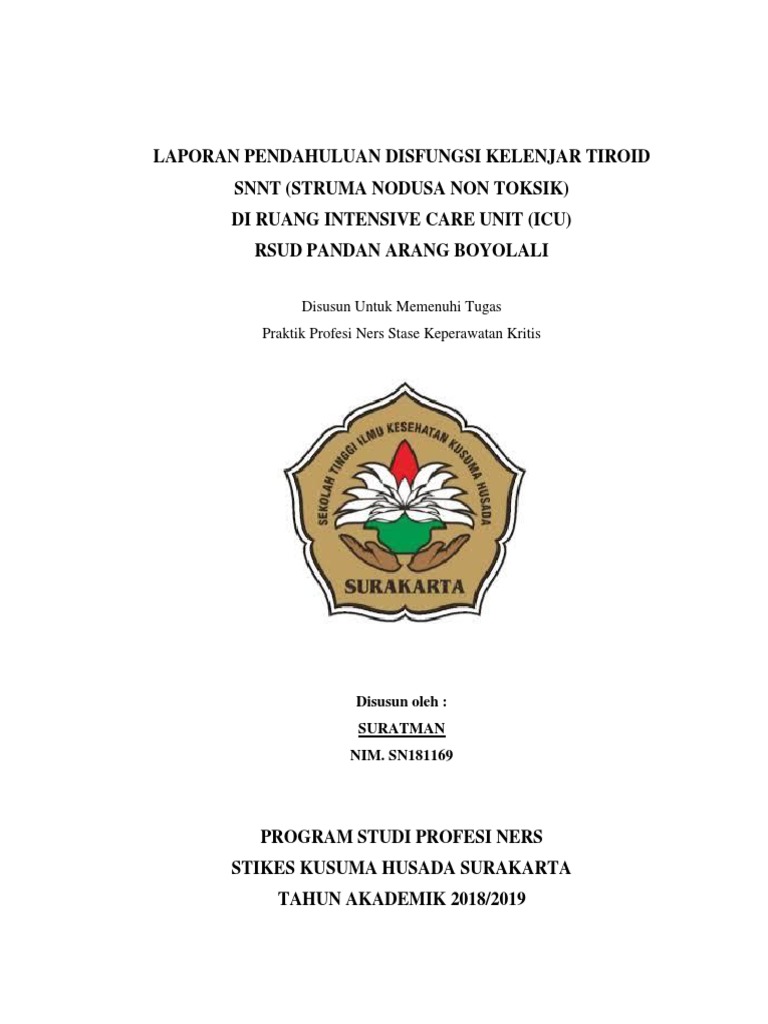 LP - Struma Post Op SNNT - Icu | PDF