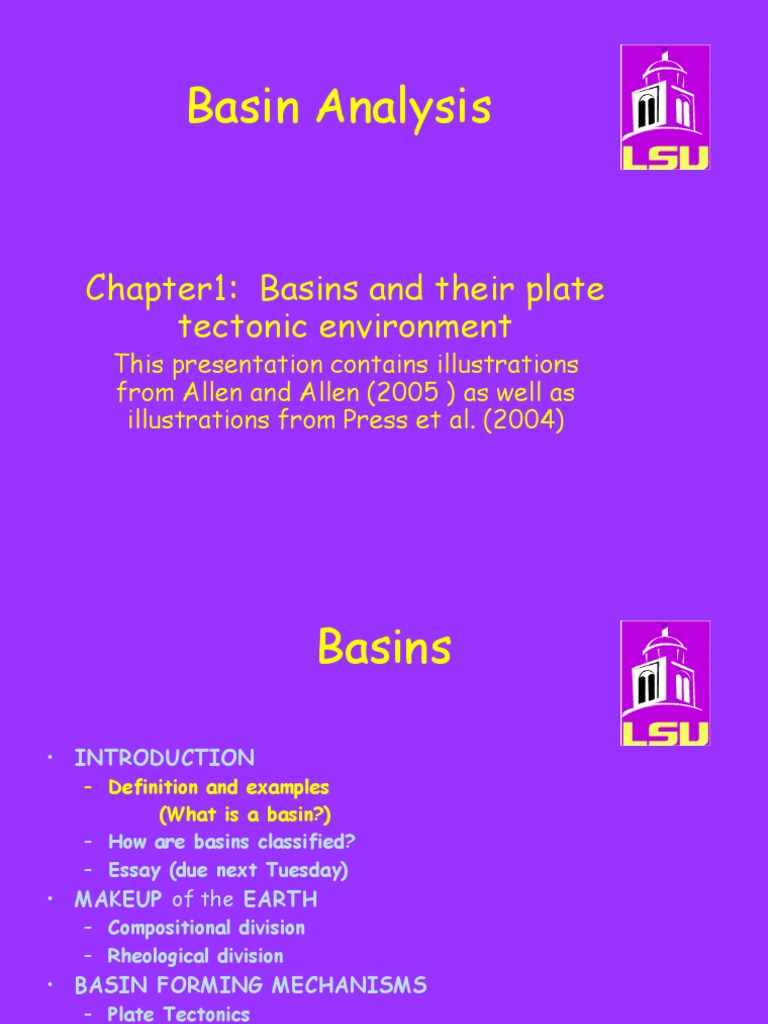 Basin Analysis: Chapter1: Basins and Their Plate Tectonic Environment ...