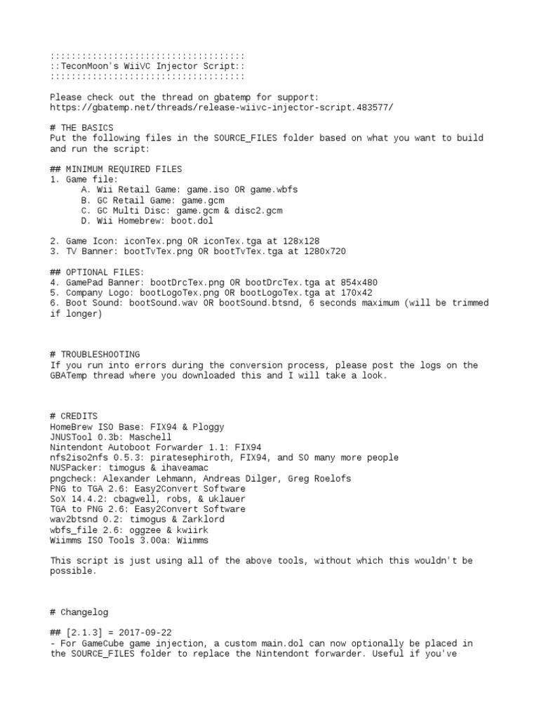 TeconMoon's WiiVC Injector Guide | PDF | Computer File | Areas Of ...