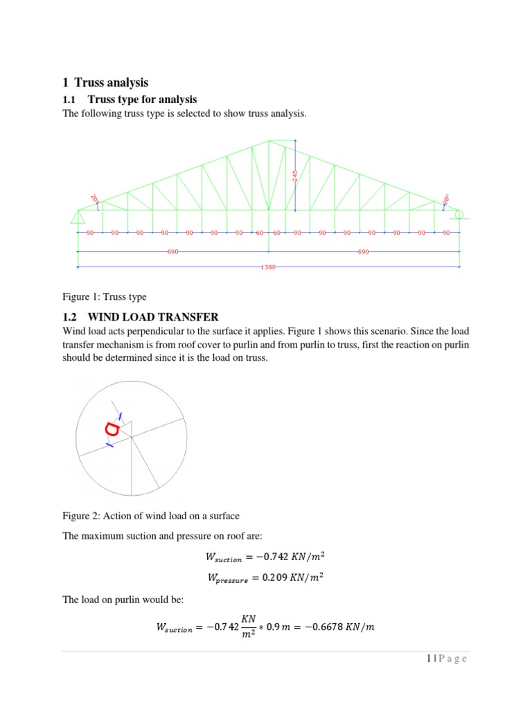 Analysis of Wind and Dead Load Effects on a Truss Roof Structure ...