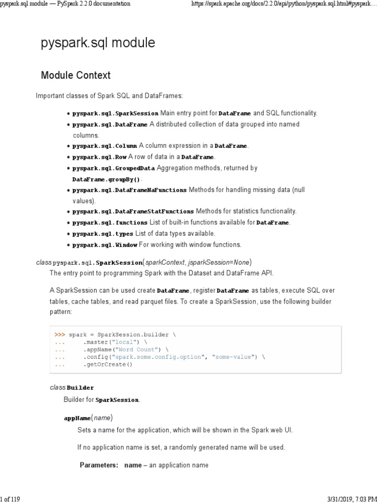 Sparksql PDF | PDF | Parameter (Computer Programming) | Data Type