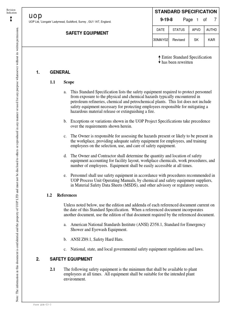 Standard Specification: UOP LTD, 'Liongate' Ladymead, Guildford, Surrey ...