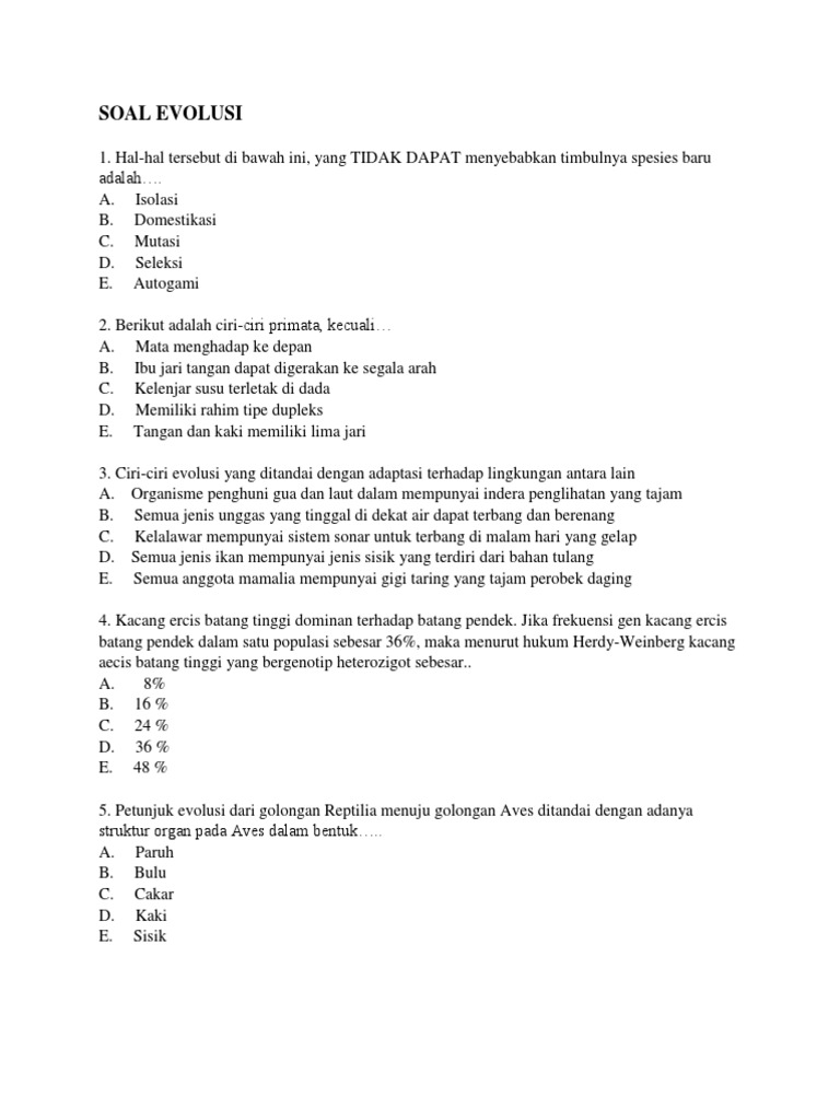 Evolusi 20 | PDF | Ilmu Sosial | Griya & Taman