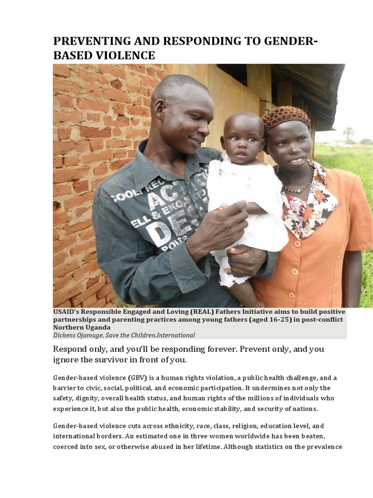 Preventing and Responding To Gender-Based Violence | PDF | Violence ...