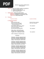 Detailed Lesson Plan (Counting Numbers 1-10) ) | PDF | Lesson Plan ...