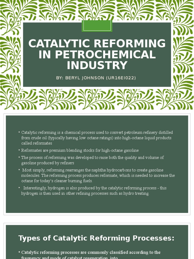 Catalytic Reforming in Petrochemical Industry | PDF | Sustainable ...