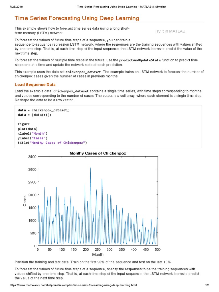 Time Series Forecasting Using Deep Learning - MATLAB & Simulink | PDF ...