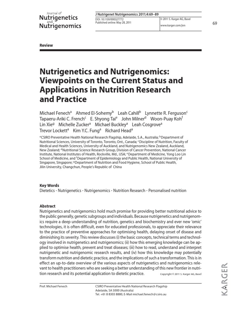 Nutrigenetics | PDF | Epigenetics | Single Nucleotide Polymorphism