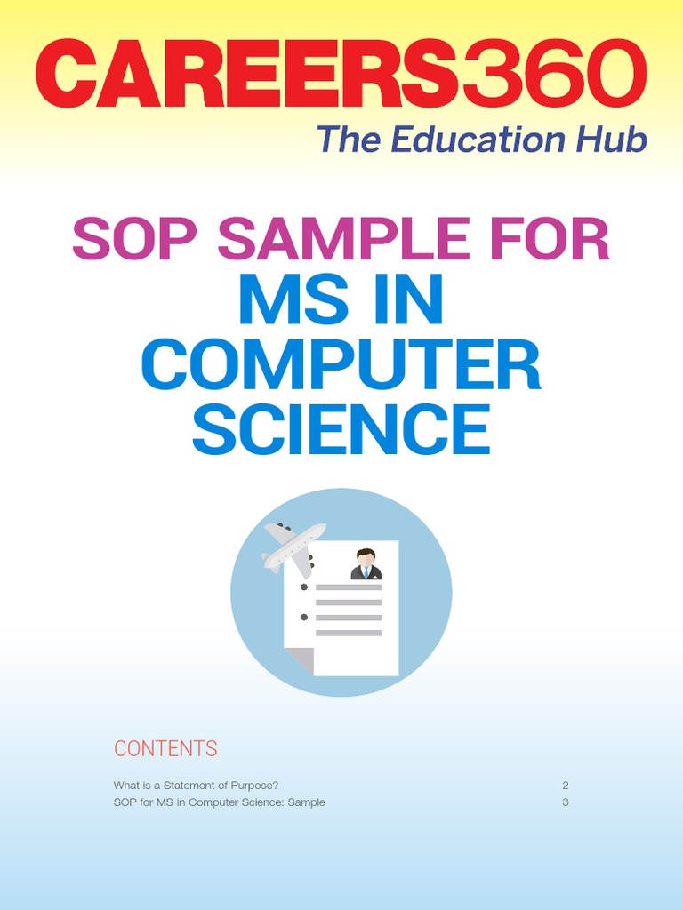 SOP Sample For MS Computer Science | PDF | Computer Science | Master Of ...