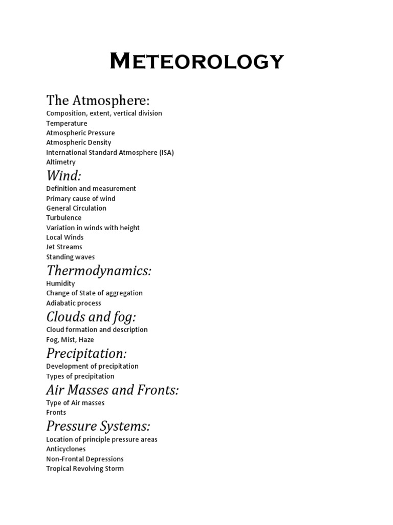 Meteorology 001 | PDF | Troposphere | Atmosphere Of Earth